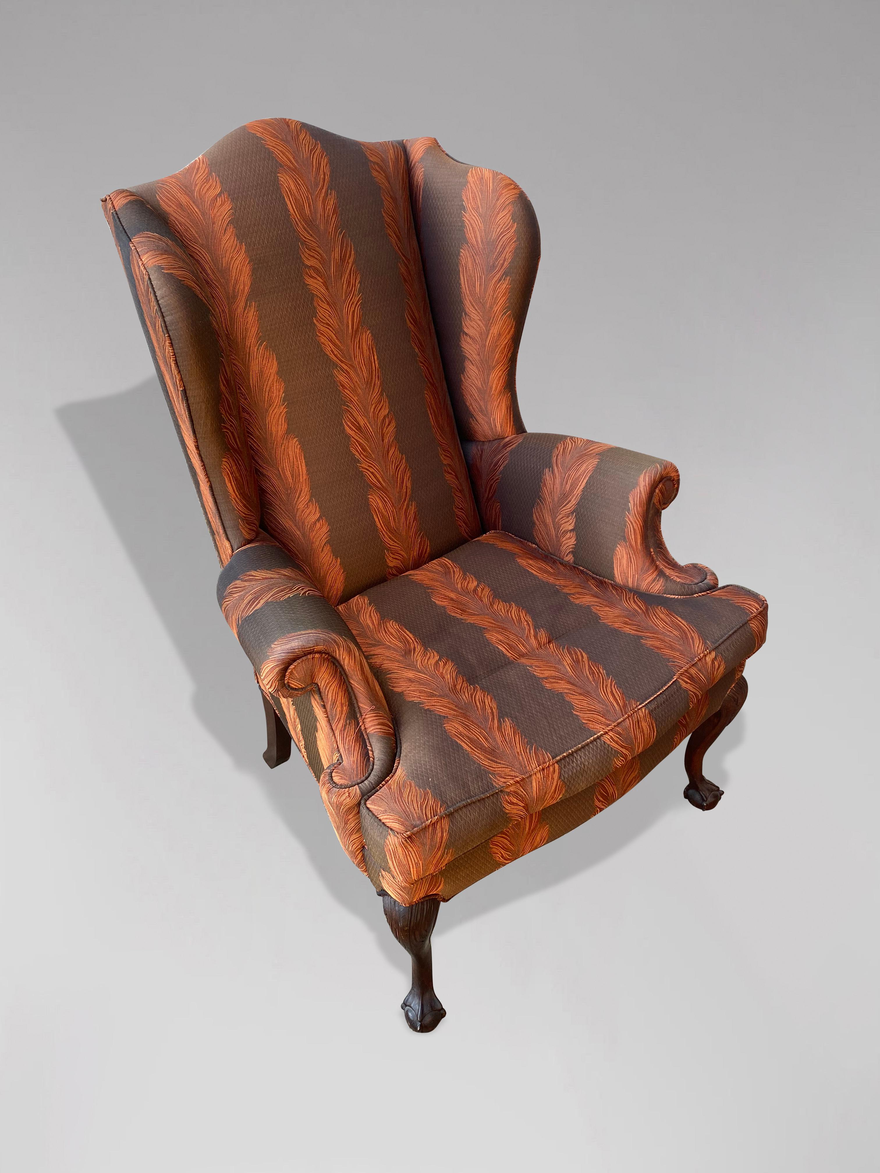 Edwardian Period Newly Reupholstered Wingback Armchair at 1stDibs ...