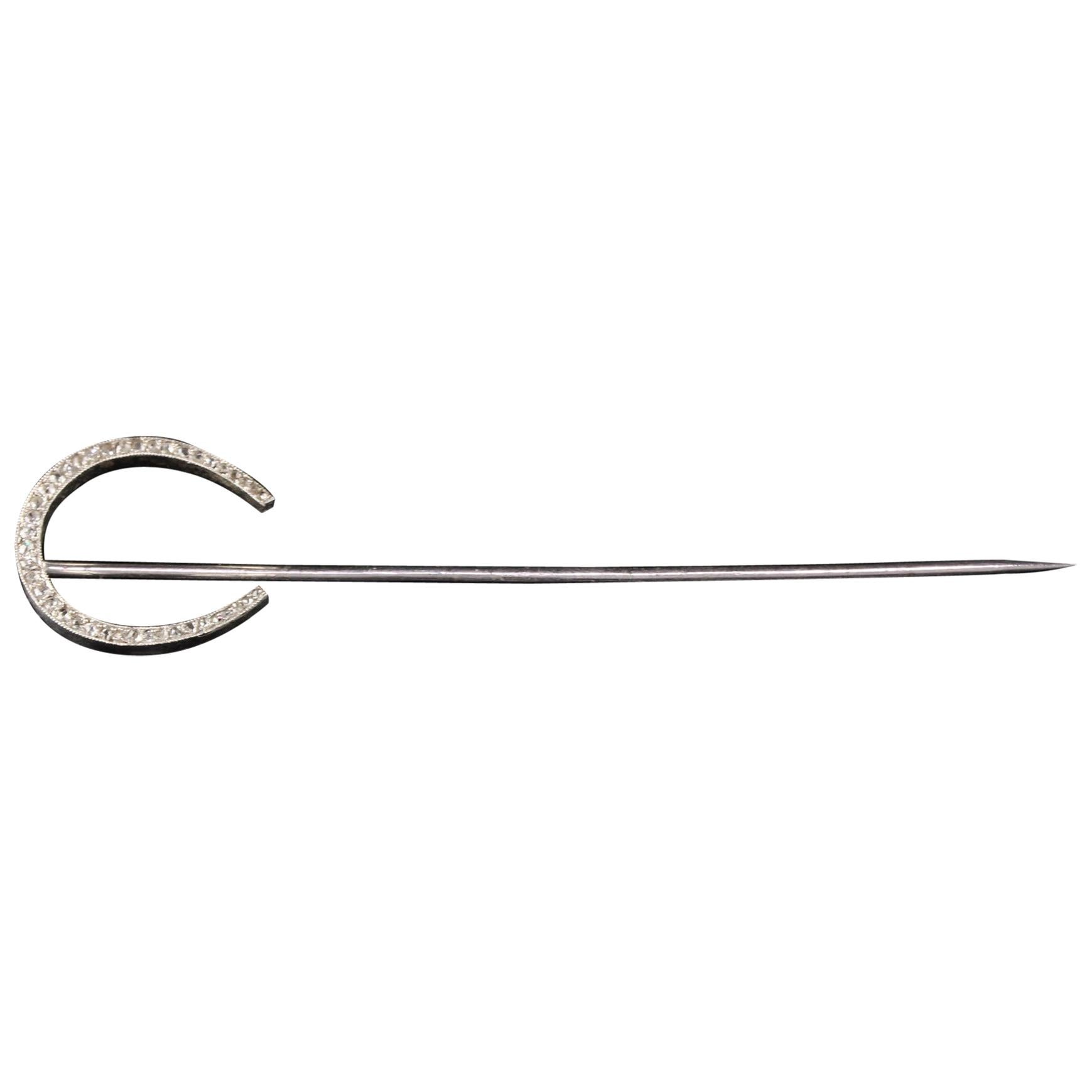 Plojoux Edwardian Rose Cut Diamond Guilloché Enameled Portrait Pin at ...