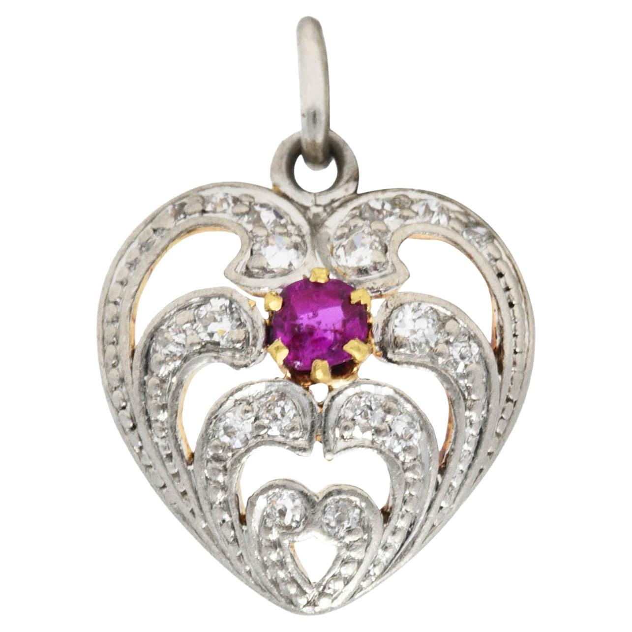 Ruby and Gold "Lady Justice" Charm at 1stDibs | lady justice gold pendant