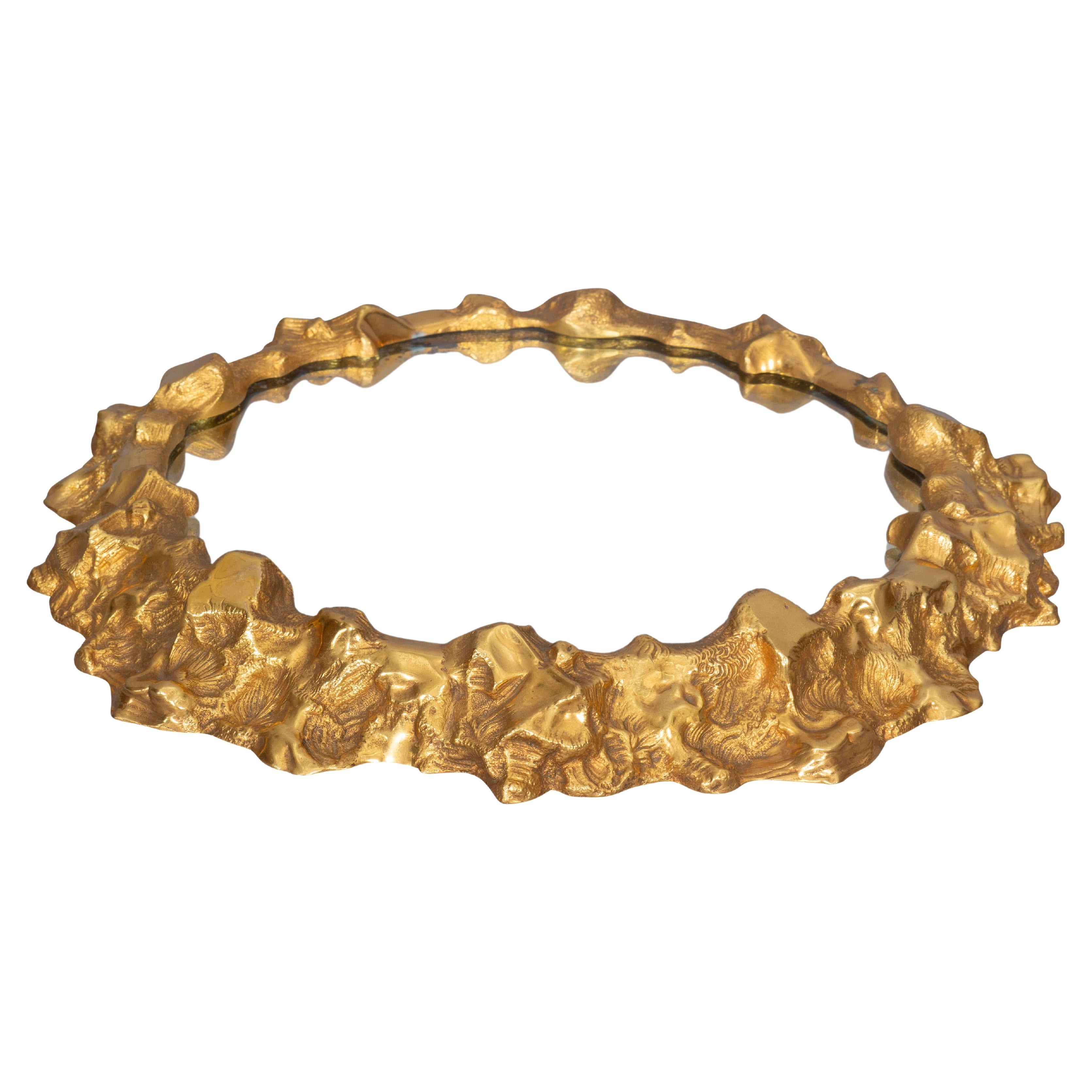 Art Deco Flower Dish with Matching Mirror Plateau by Wiskemann at 1stDibs