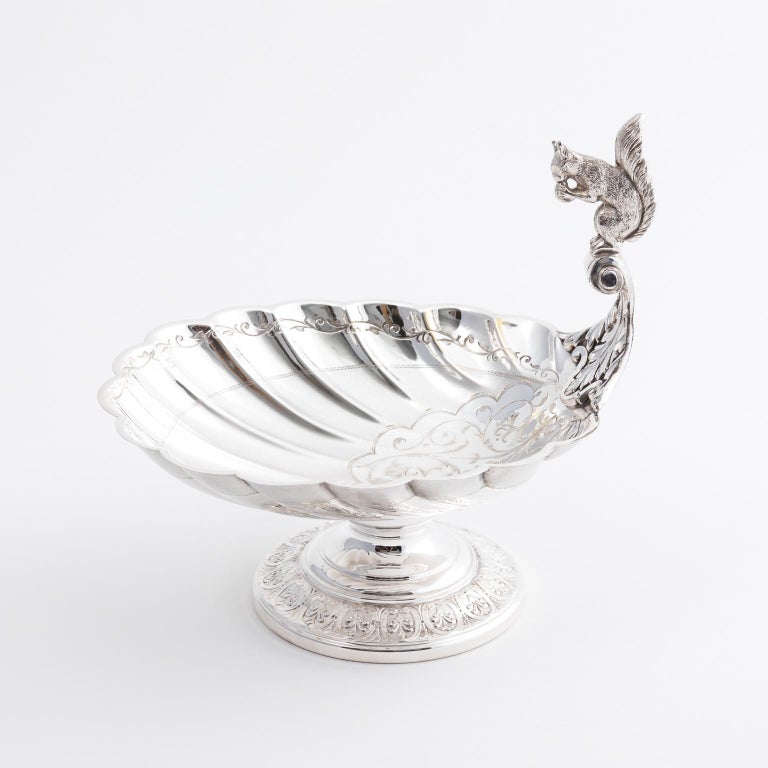 Edwardian Silver Plated Squirrel Dish at 1stDibs