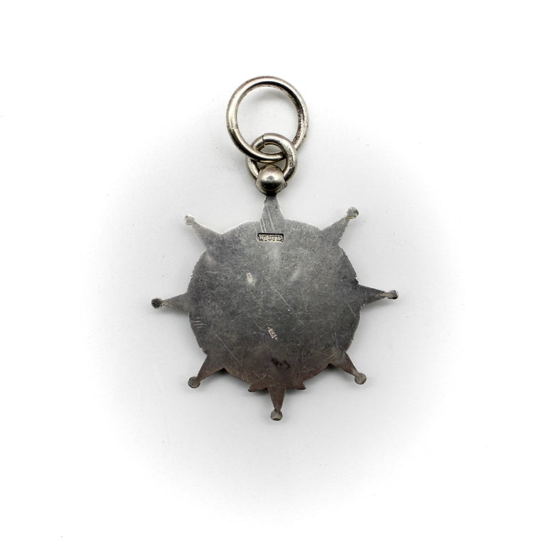 Edwardian Sterling Silver Eight-Pointed Star Medal / Award For Sale at ...
