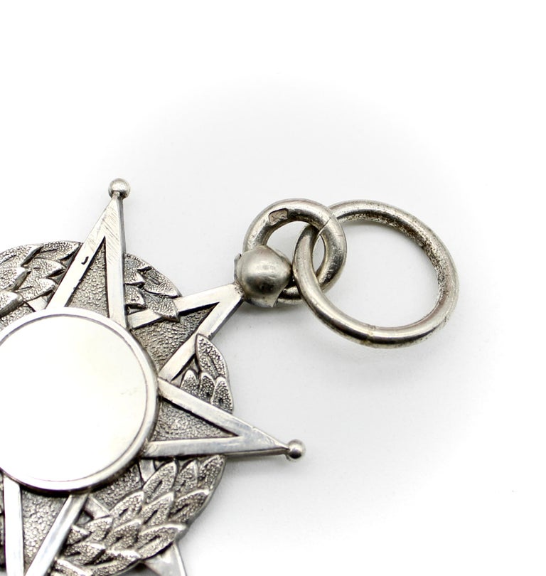 Edwardian Sterling Silver Eight-Pointed Star Medal / Award For Sale at ...