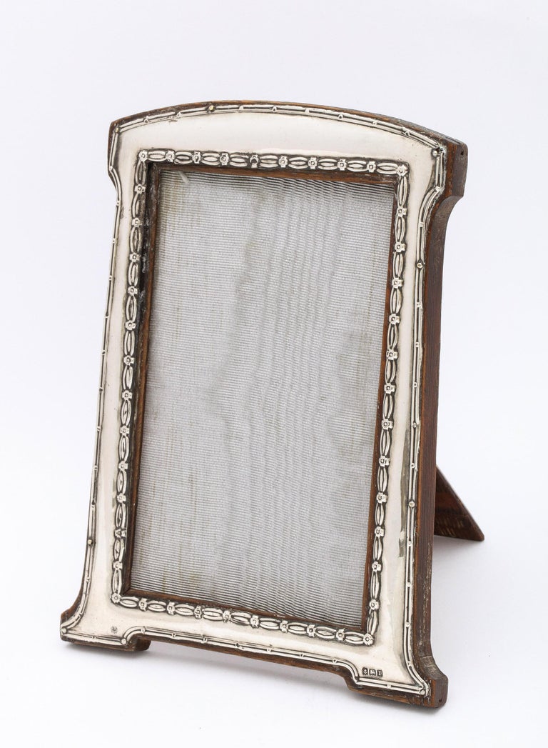 Edwardian, Sterling Silver Footed Picture Frame with Wood Back For Sale ...