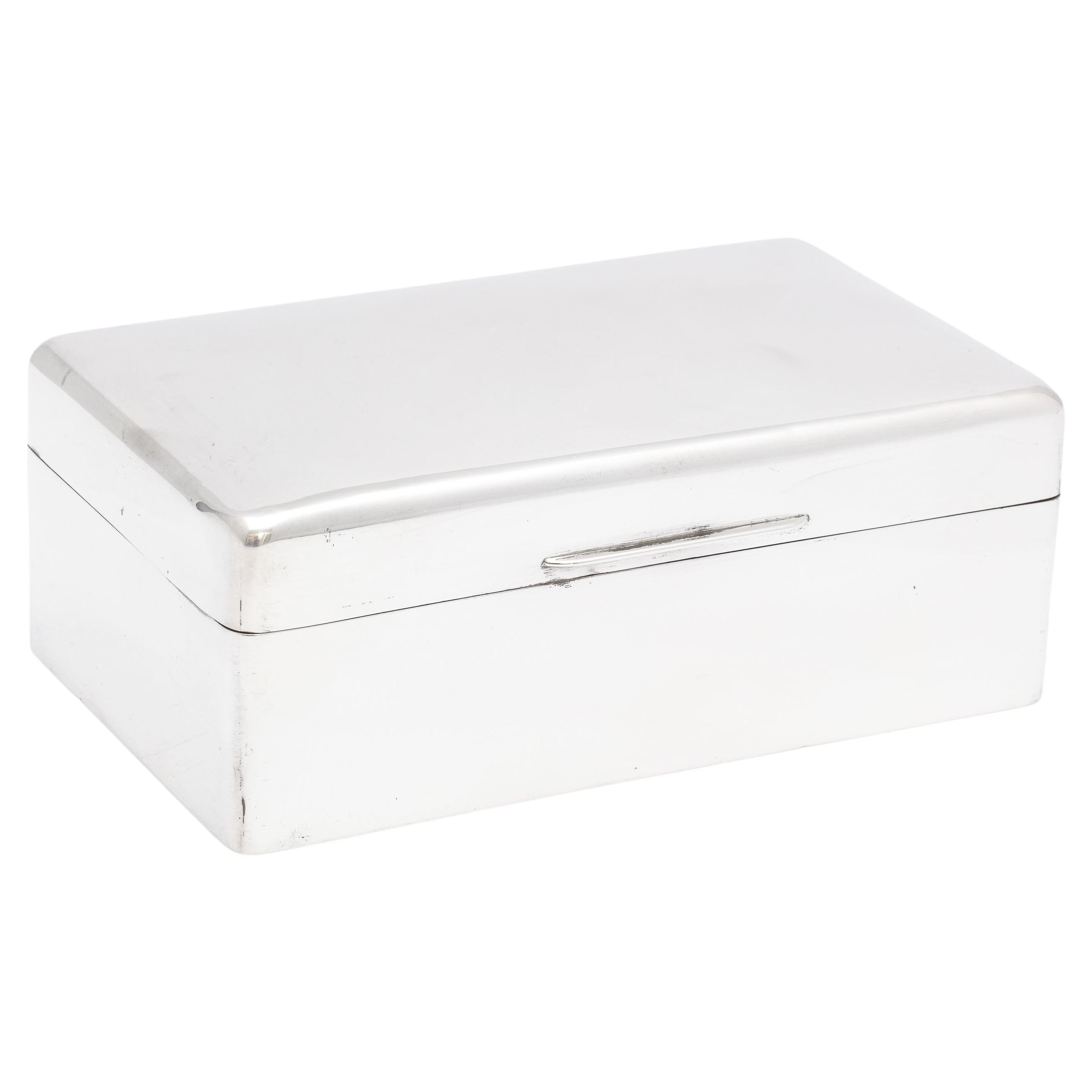 Art Deco, Footed Sterling Silver Table Box at 1stDibs