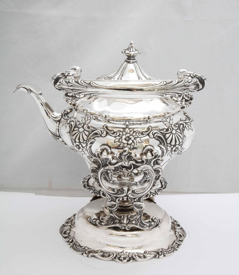 Victorian-Style Sterling Silver Tea Kettle on Stand by Gorham at 1stDibs