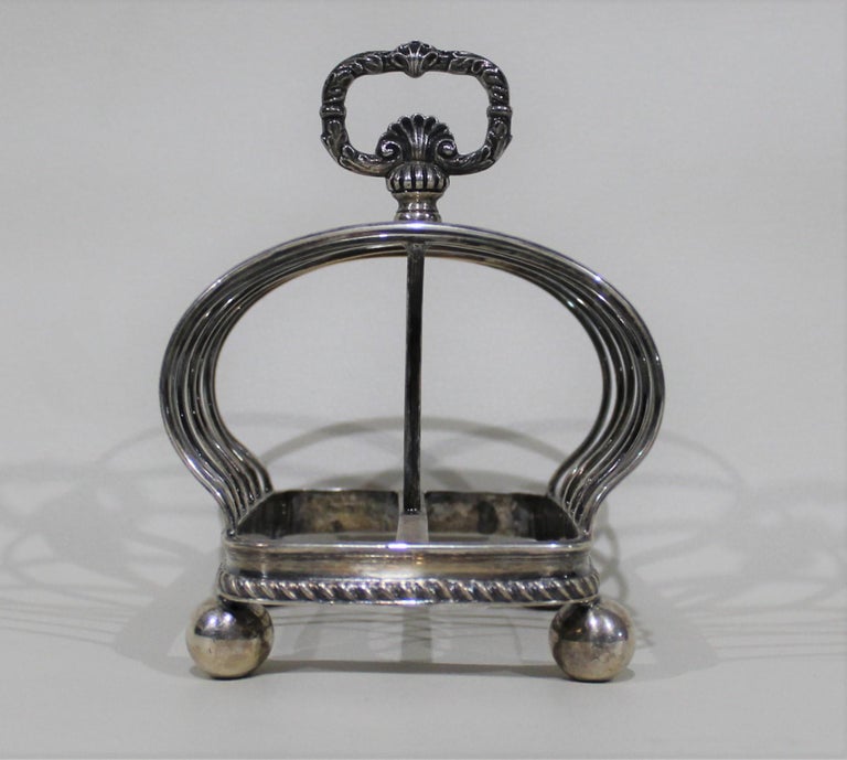 Edwardian Sterling Silver Toast Rack by George Hape of Sheffield ...