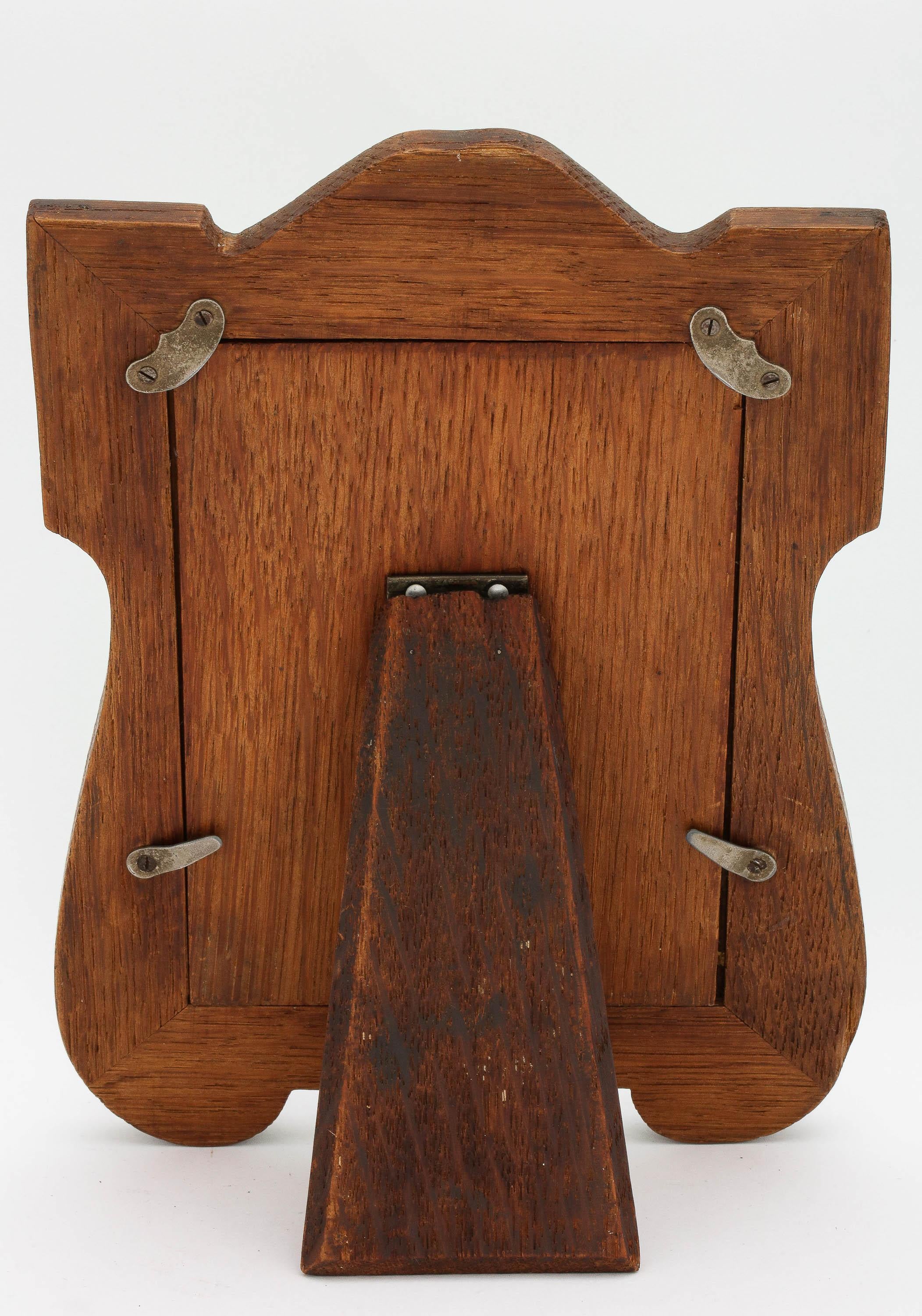 Edwardian Sterling Silver Wood-Backed Picture Frame For Sale at 1stDibs