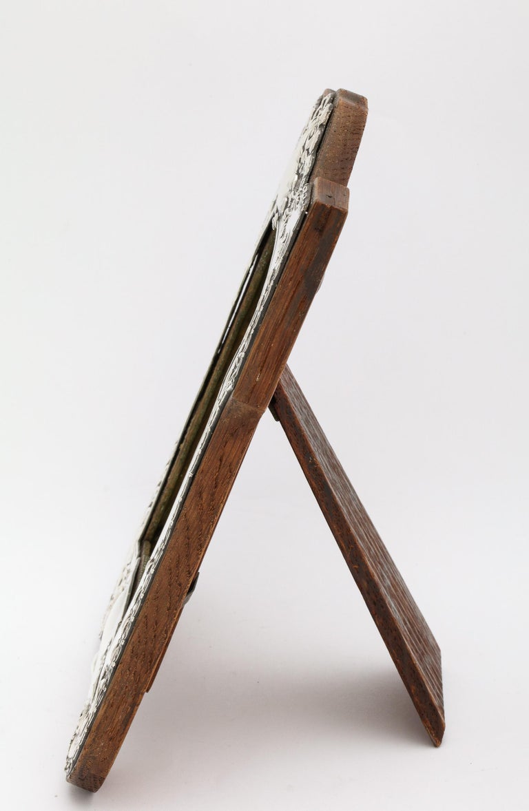 Edwardian Sterling Silver Wood-Backed Picture Frame For Sale at 1stDibs