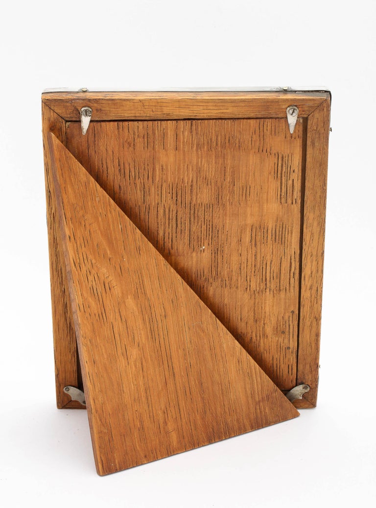 Edwardian Sterling Silver Wood-Backed Picture Frame For Sale at 1stDibs