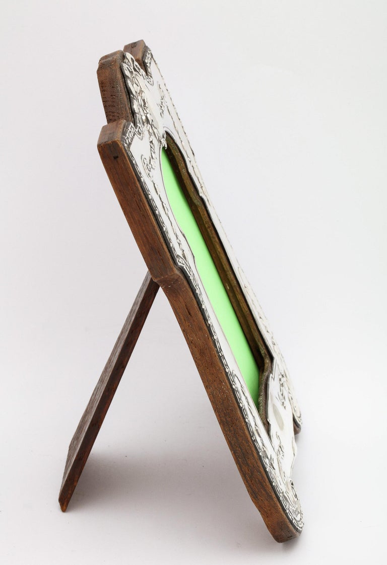 Edwardian Sterling Silver Wood-Backed Picture Frame For Sale at 1stDibs