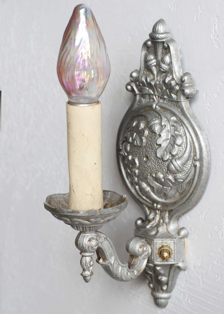 Edwardian-Style Aluminum Wall Sconce For Sale at 1stDibs