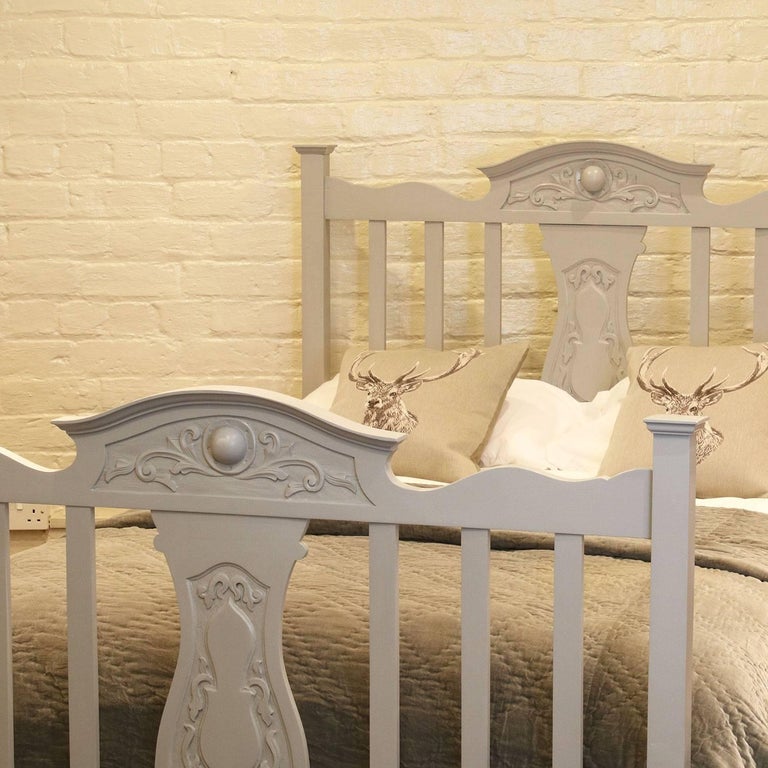 Edwardian Wooden Bed in Grey, WD21 For Sale at 1stDibs | grey double ...