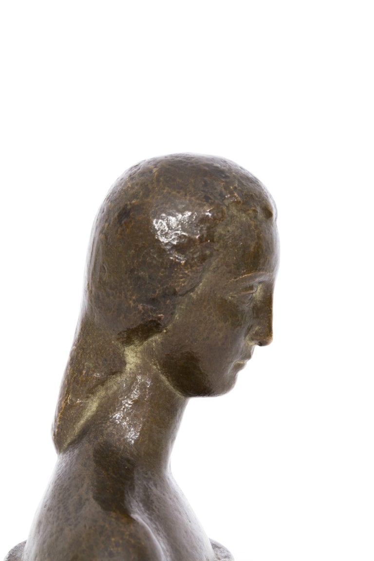 Edwin Grienauer - Damenbüste (Female Bust) - Bronze, Modern, Woman, 20th Century, Sculpture For ...
