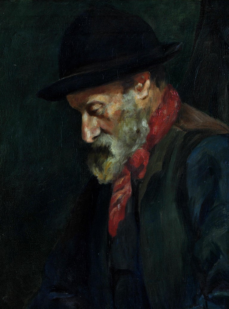 Edwin Harris (attributed) - Portrait of an Old Man - 19th Century ...
