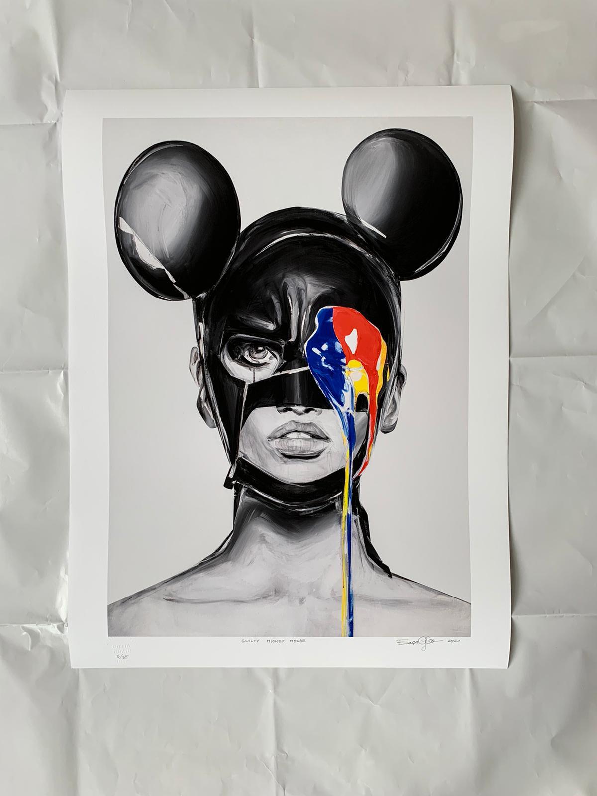 Edyta Grzyb - "GUILTY MICKEY MOUSE" Print 31' x 24' inch Edition 6/35 ...