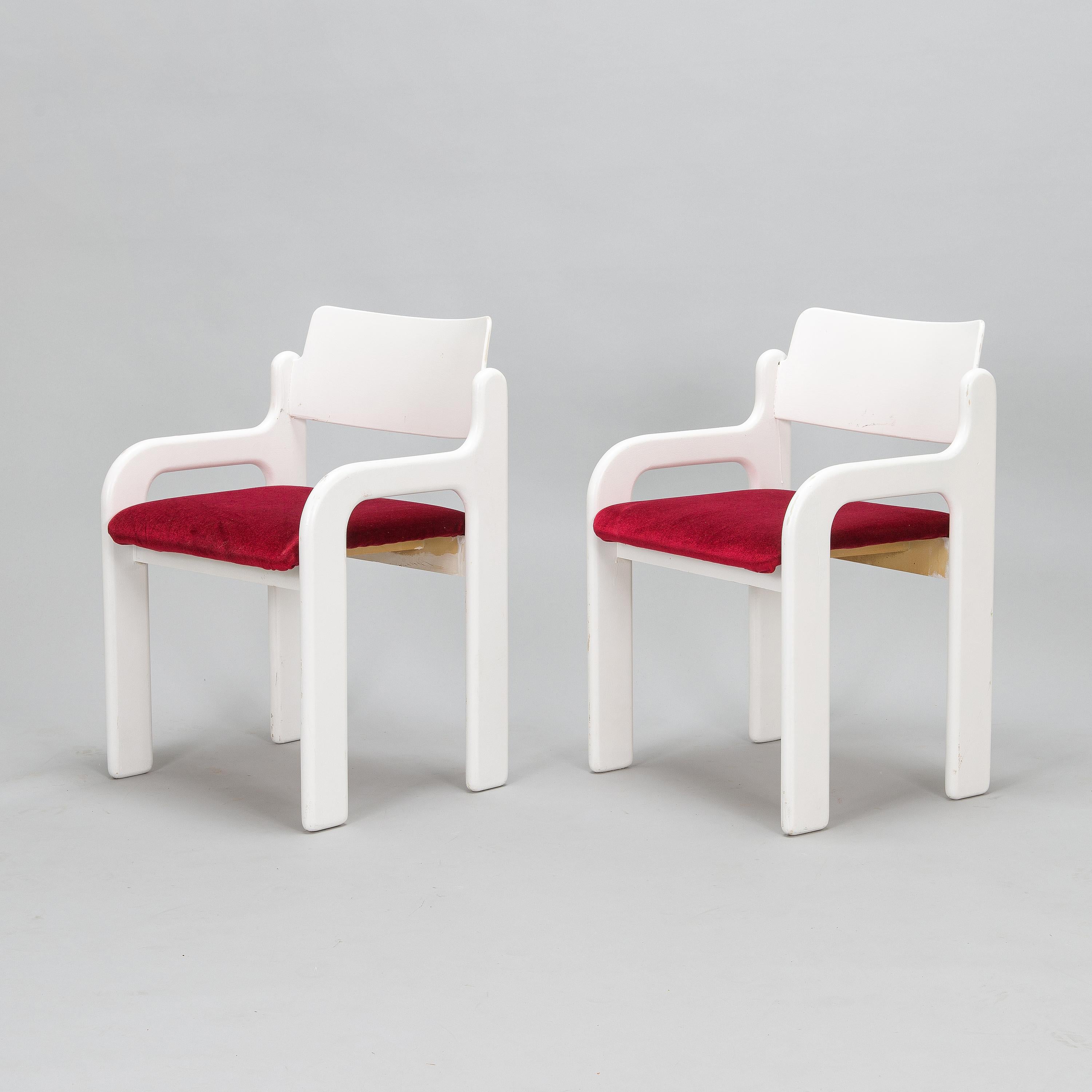 Eero Aarnio Dining chairs 'Flamingo' for Asko set of 4 Finland 1970s For Sale at 1stDibs