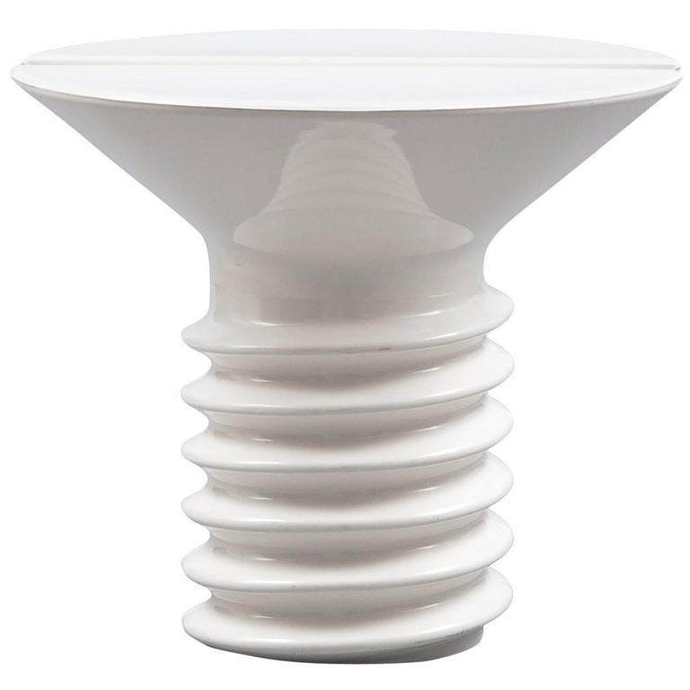 Eero Aarnio Small White Screw Table For Sale at 1stDibs