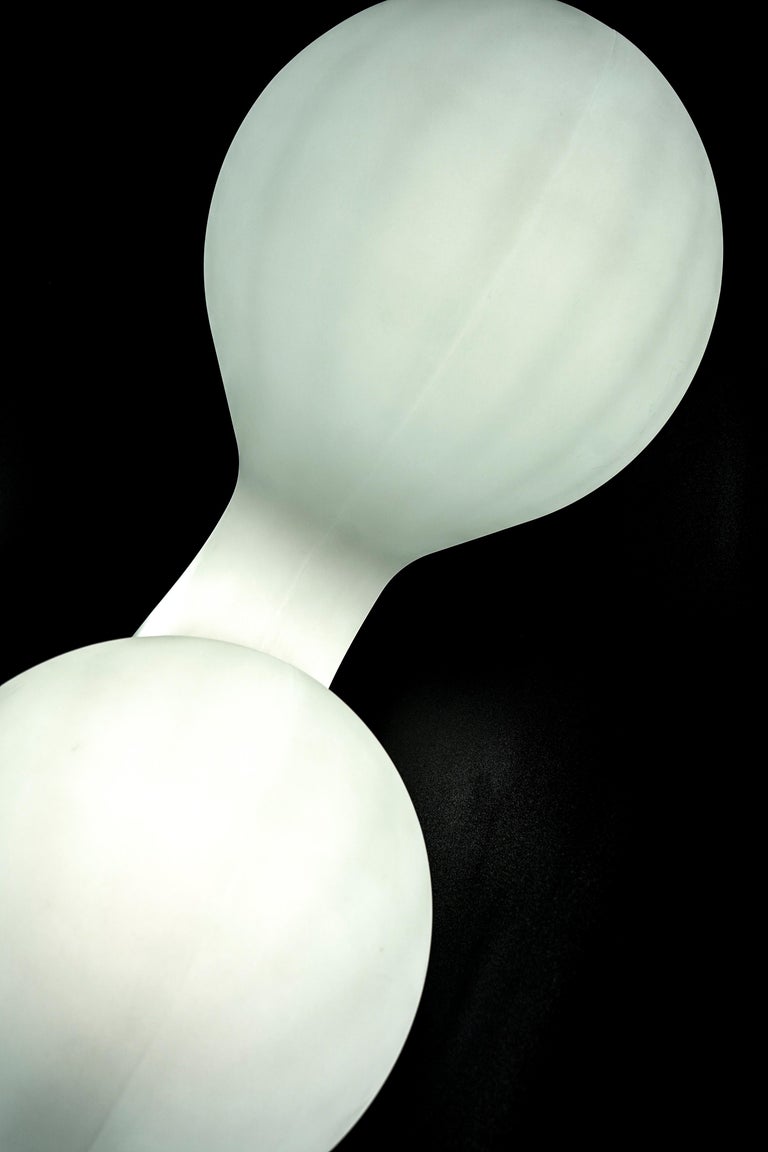Eero Aarnio White Vintage Fiberglass Double Bubble Floor Lamp at ...
