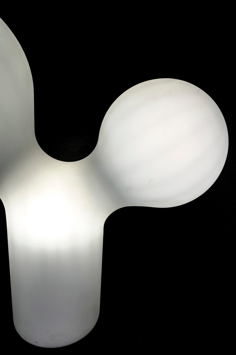 Eero Aarnio White Vintage Fiberglass Double Bubble Floor Lamp at ...