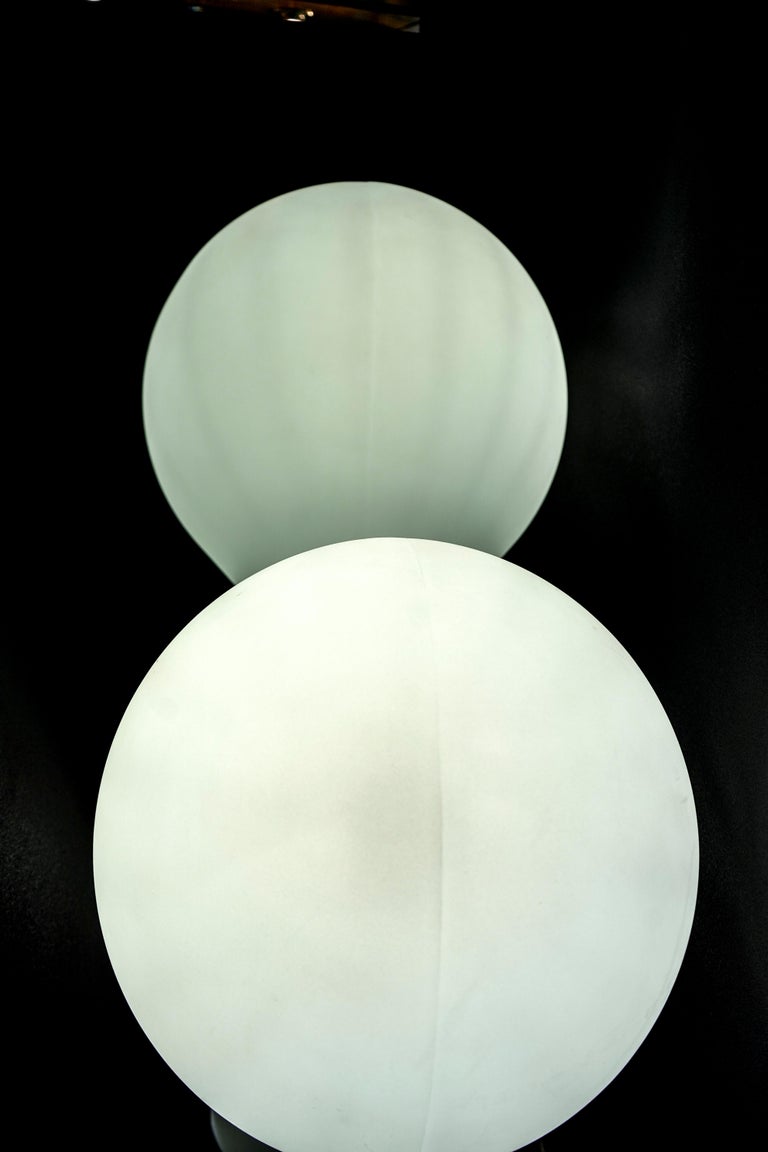 Eero Aarnio White Vintage Fiberglass Double Bubble Floor Lamp at ...