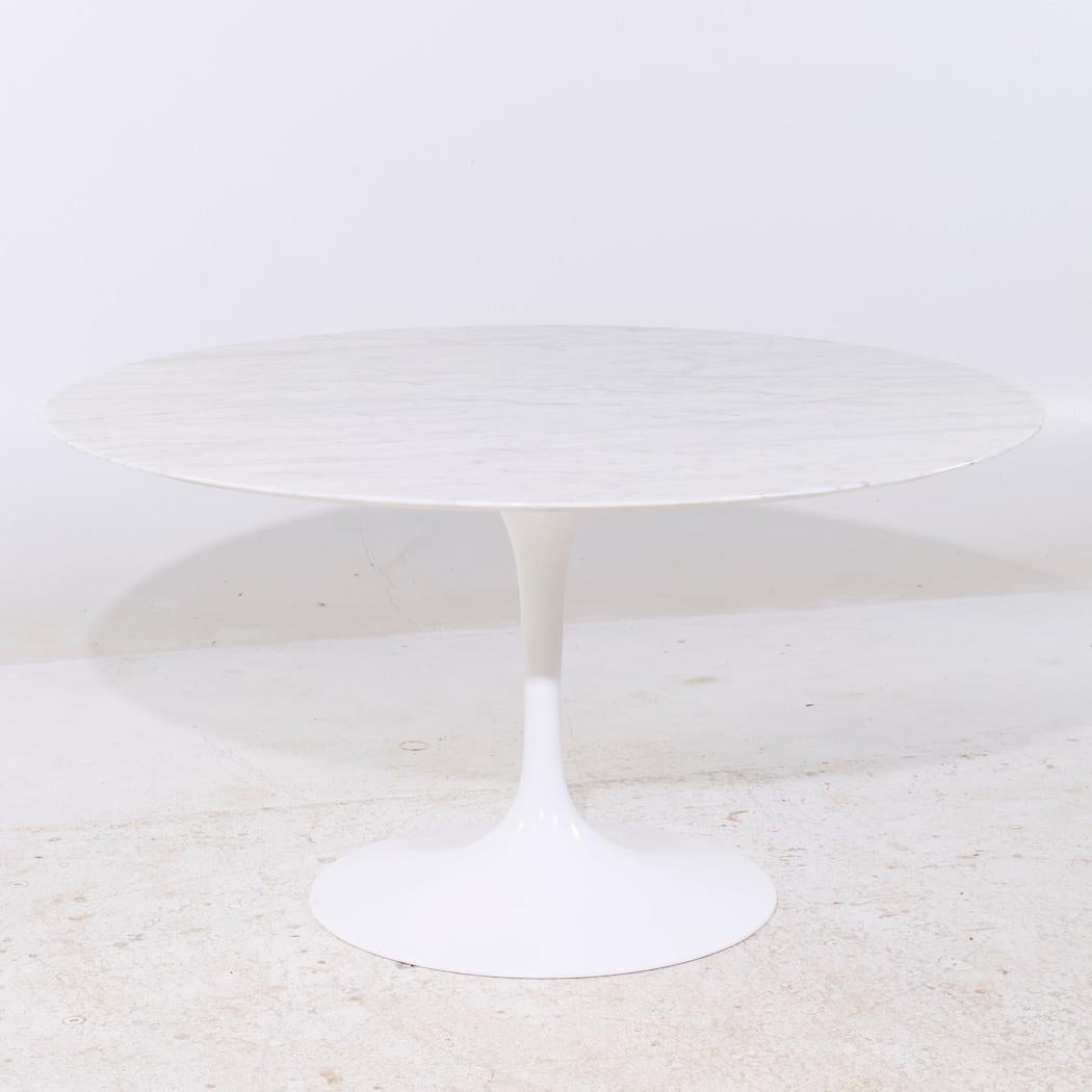 Eero Saarinen para Knoll Mid Century Mesa de comedor de mármol de Carrara Tulip 54 en venta en ...
