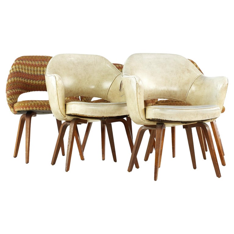Eero Saarinen for Knoll Mid Century Bentwood Executive Dining Chairs ...