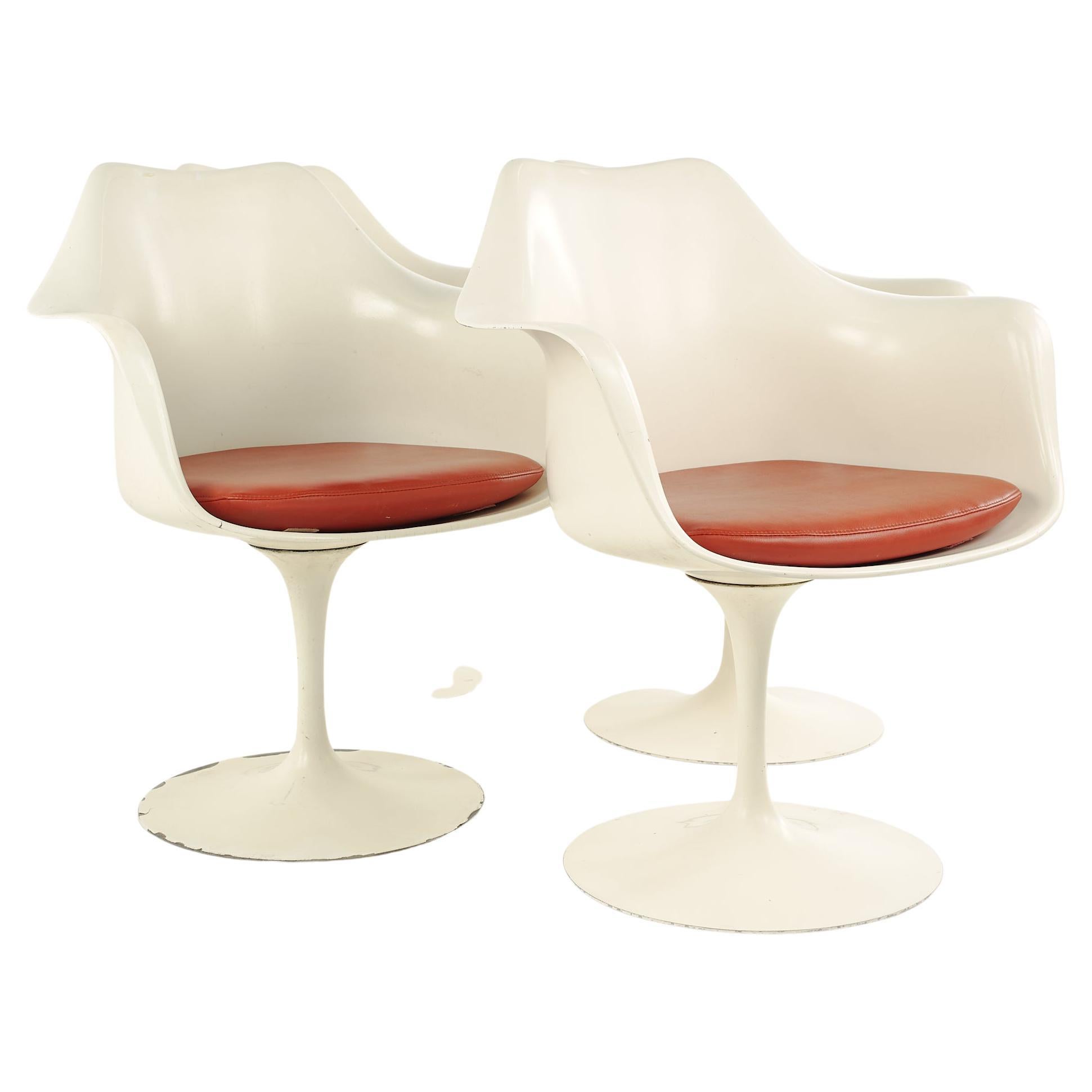 Burke Fiberglass #103 Shell Chairs with Padded Seats Set of 5 Mid ...