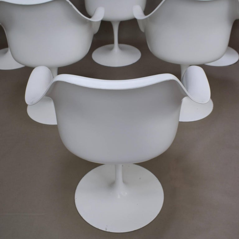 Eero Saarinen for Knoll Model 150 Early Set of Six Tulip Armchairs at 1stDibs