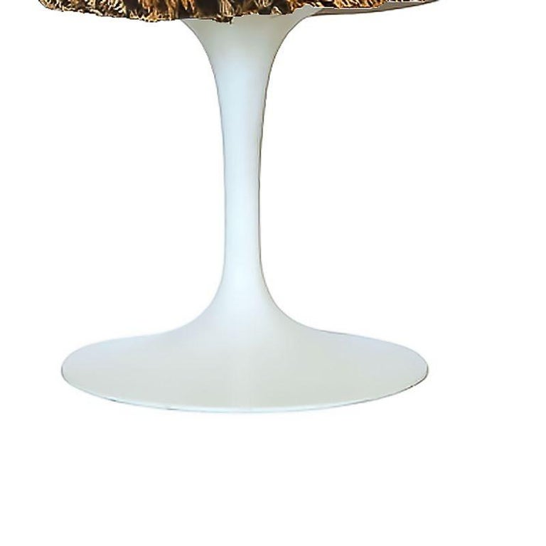 Eero Saarinen "Tulip" White Stool for Knoll W/ Leopard Print Seat For ...