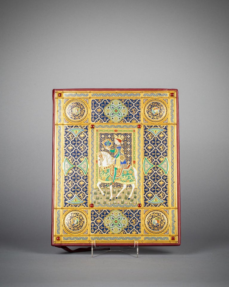 E.F. Caldwell Champlevé Enamel and Jeweled Folio Cover, Early 20th ...