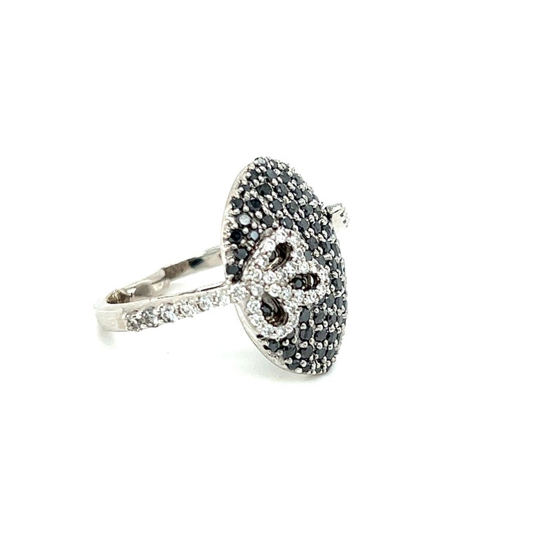 Effy BH Black and White Diamond Ring in 14k Gold For Sale at 1stDibs