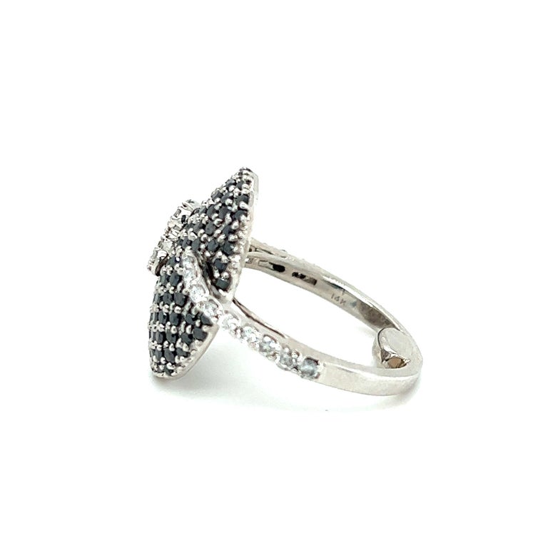 Effy BH Black and White Diamond Ring in 14k Gold For Sale at 1stDibs
