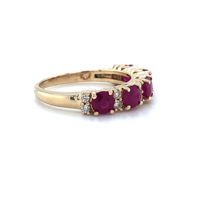 Effy Ruby Royale Diamond Ring 14 Karat Yellow Gold For Sale at 1stDibs