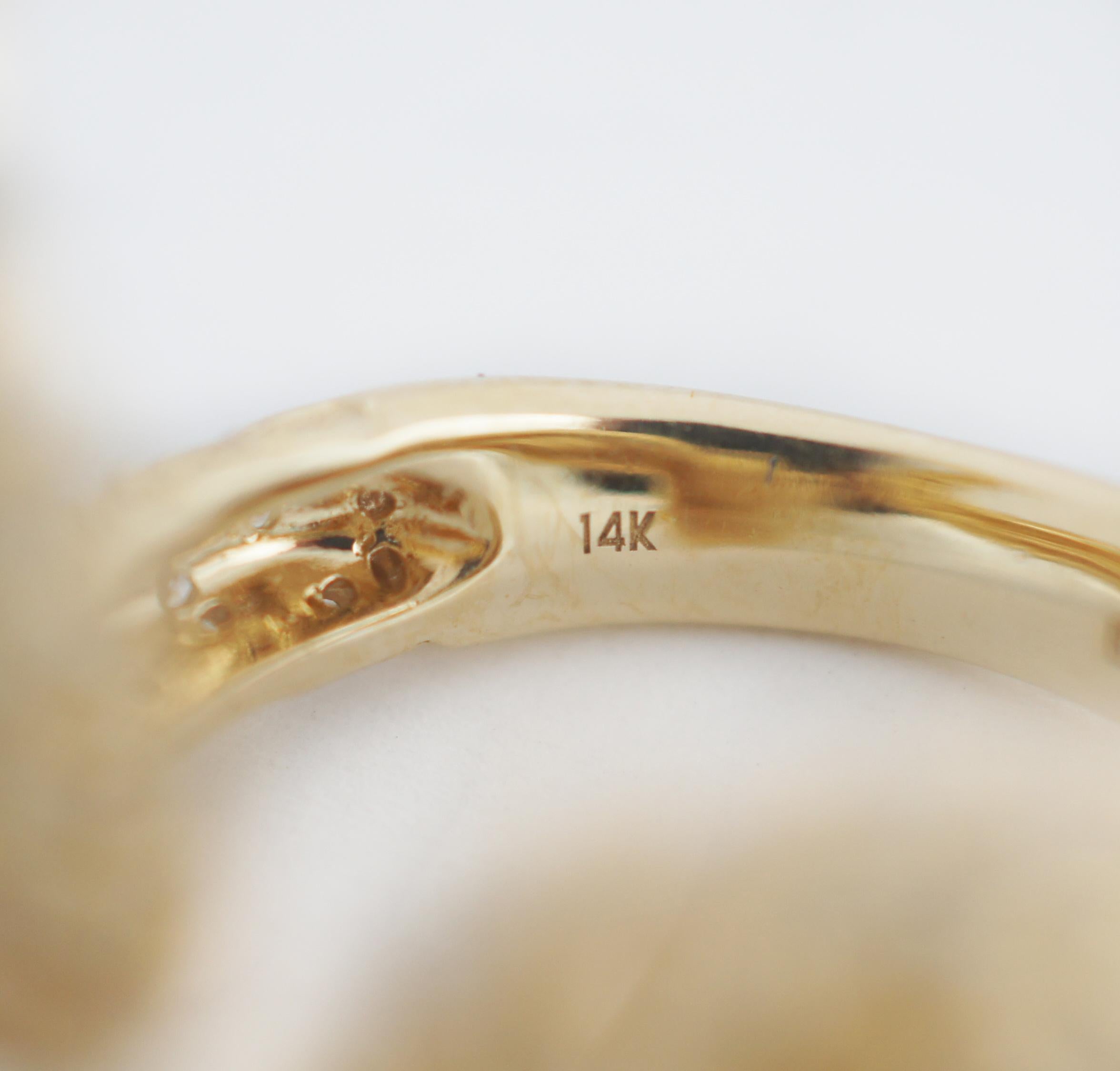 Effy Safari 14K Yellow Gold Diamond Dragon Ring For Sale at 1stDibs