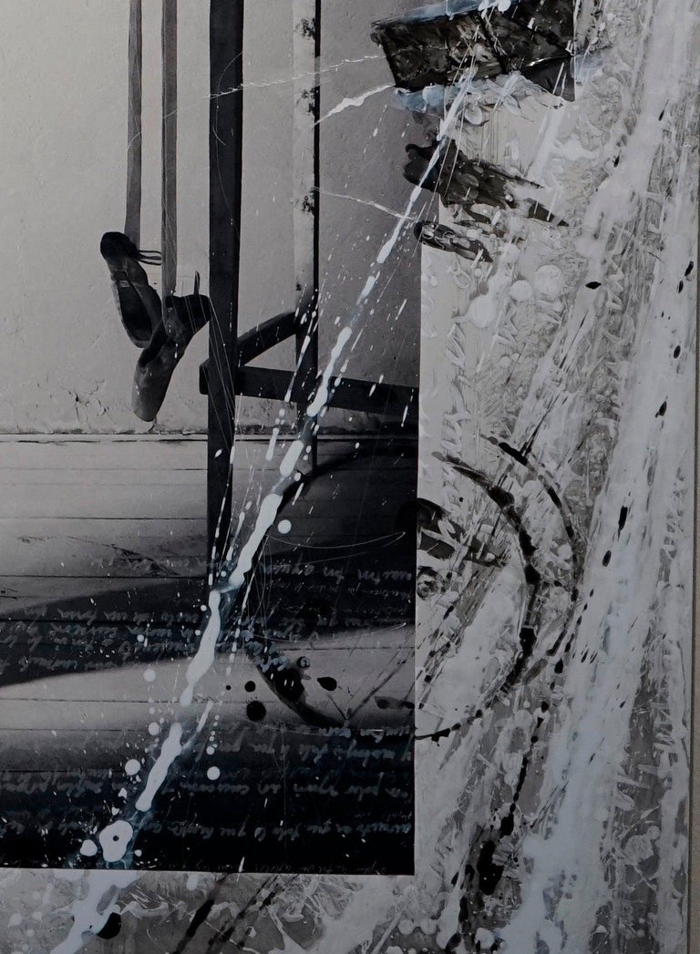Efren Isaza - Standing ballet, intervened by the artist, Mounted on ...