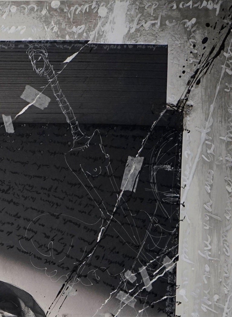 Efren Isaza - Standing ballet, intervened by the artist, Mounted on ...