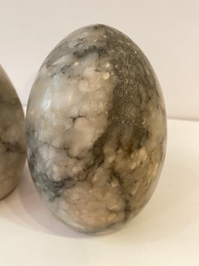 Egg Shaped Marble Bookends For Sale at 1stDibs | egg shaped marbles ...