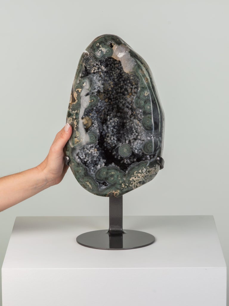 Egg Shaped Polished Organic Geode Quartz/Druze Section For Sale at ...