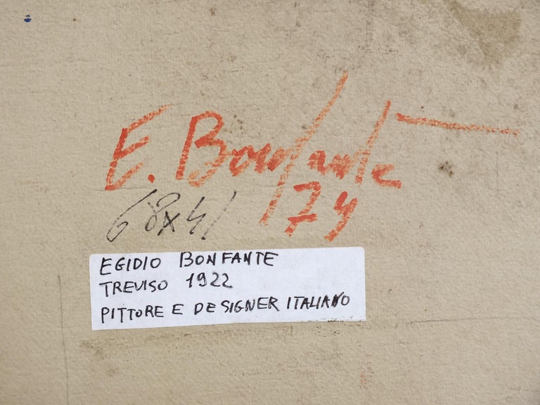 Egidio Bonfante Modern Abstract Geometric Painting, "Light and Colors ...