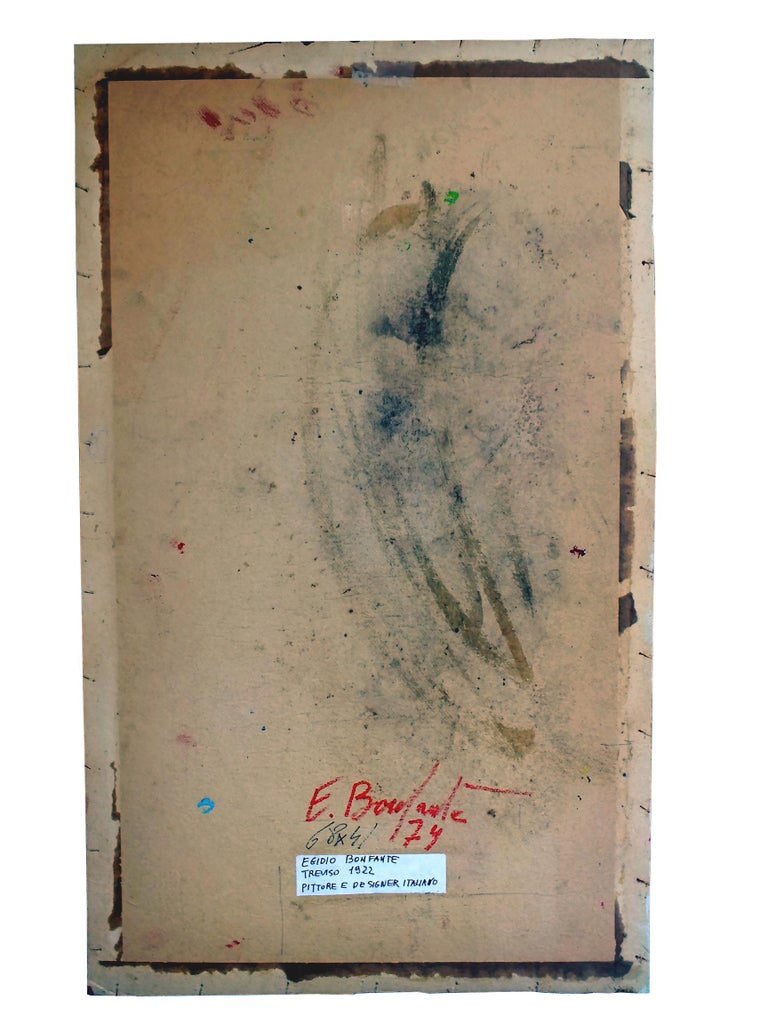 Egidio Bonfante Modern Abstract Geometric Painting, "Light and Colors ...