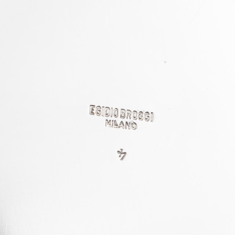 Egidio Broggi Milano, Oversized Silver Plate Swirled Box For Sale at ...