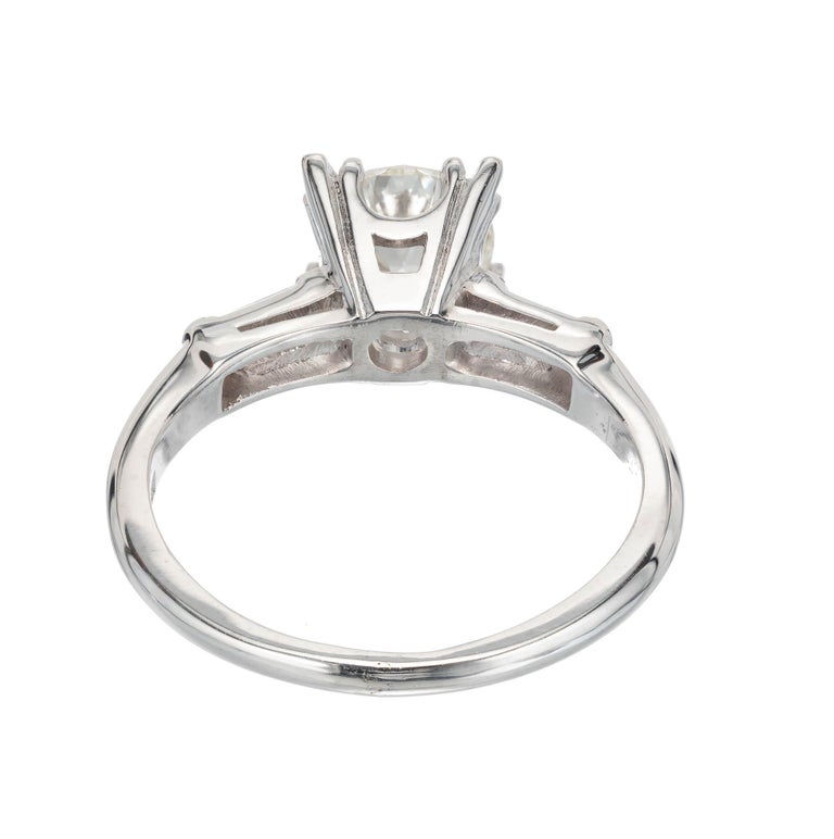 EGL Certified 1.03 Carat Diamond Platinum Fishtail Engagement Ring For ...