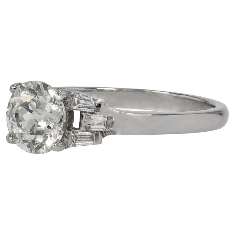 EGL Certified 1.19 Ct Solitaire Art Deco Diamond Engagement Ring For ...
