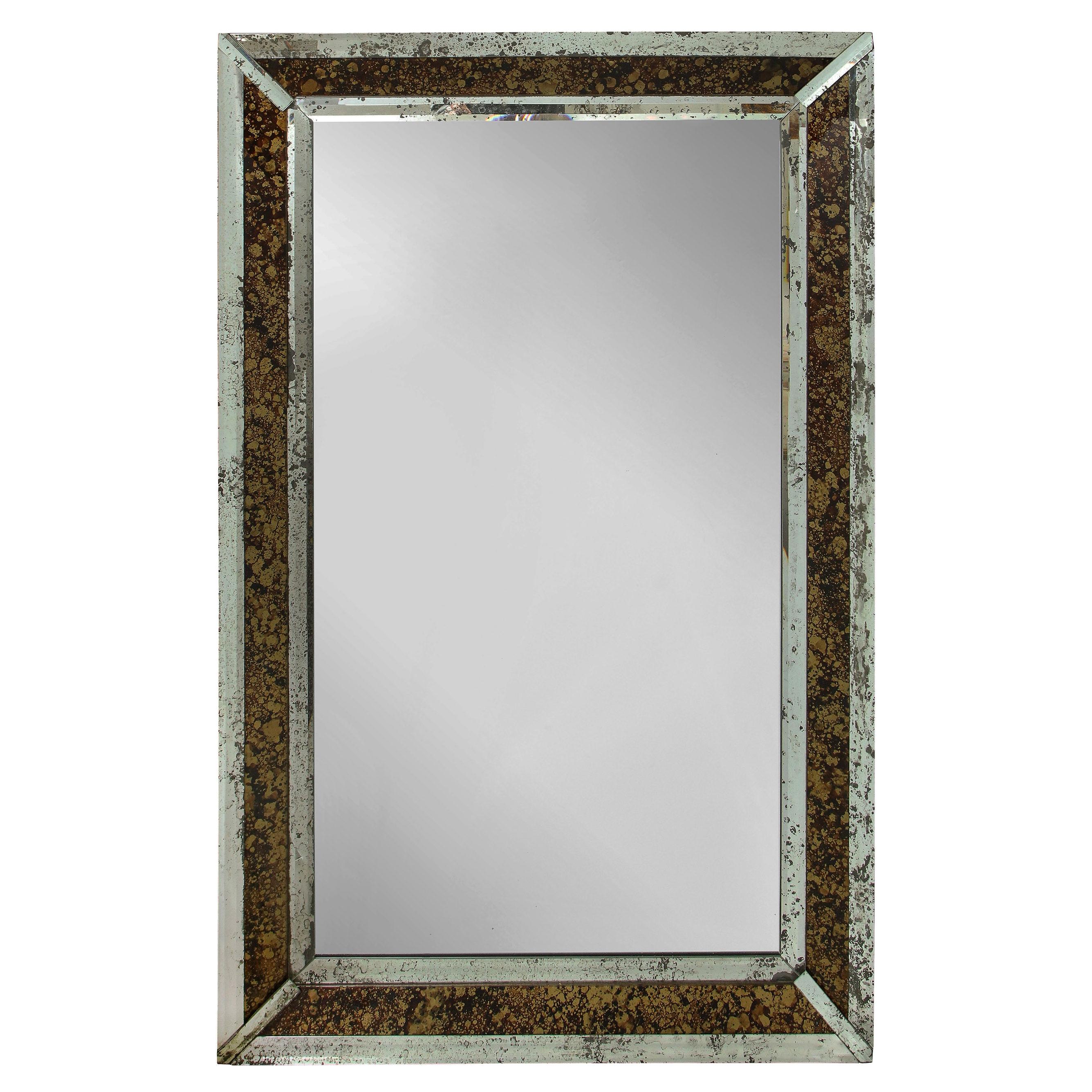 1950s Biomorphic Eglomise Wall Mirror For Sale at 1stDibs