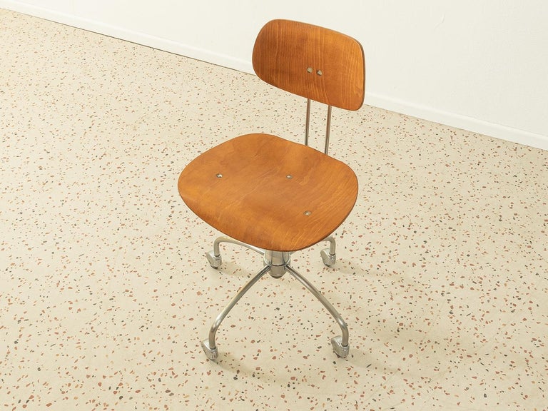 Egon Eiermann Ash Plywood Chair Model SE40, 1950s Germany, adjustable ...