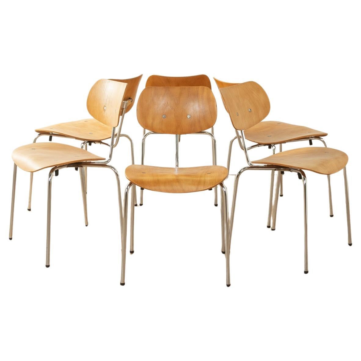 Set of Four Plywood Folding Chairs Egon Eiermann 1950's at 1stDibs ...