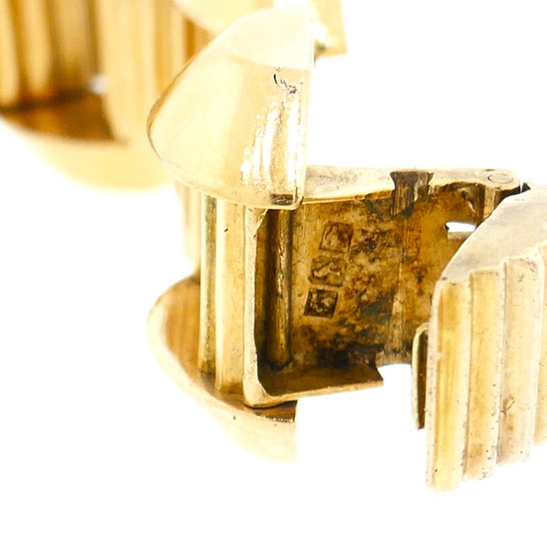 Egyptian 18 Karat Rose Gold Retro Bracelet at 1stDibs | egyptian gold marks