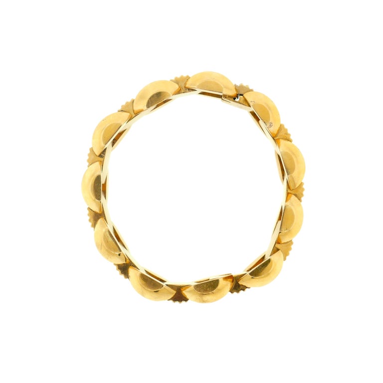 Egyptian 18 Karat Rose Gold Retro Bracelet at 1stDibs | egyptian gold marks