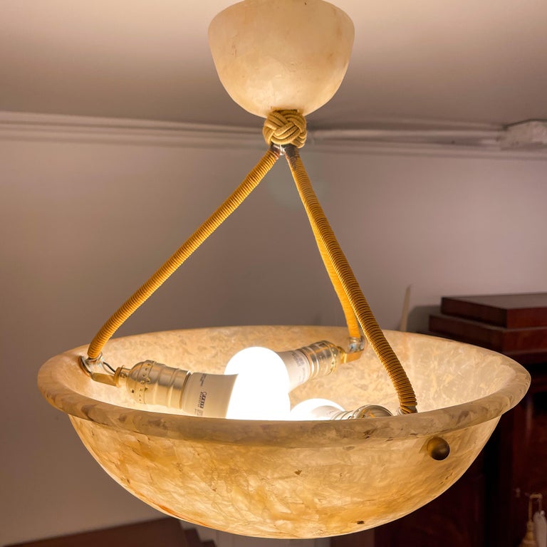 Egyptian Alabaster Ceiling Fixture, ca. 1930 For Sale at 1stDibs